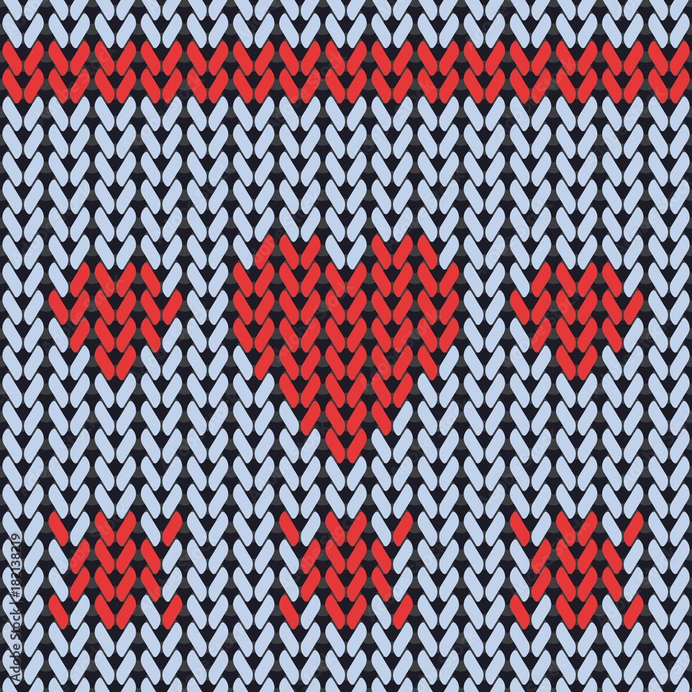 Vetor de Seamless pattern of knitting. Vector image. do Stock | Adobe Stock