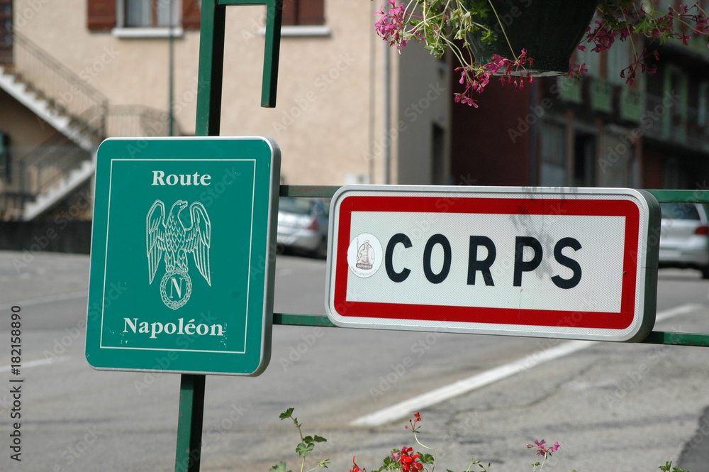 Road Sign Napoleon Route France Stock Photo | Adobe Stock