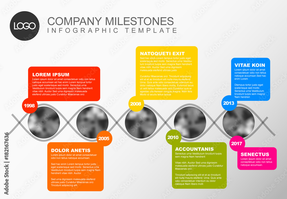 Infographic Timeline Text