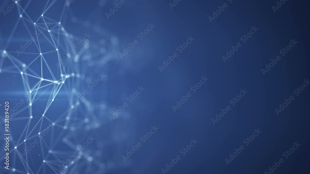 Futuristic network shape on edge and free space. Abstract internet ...