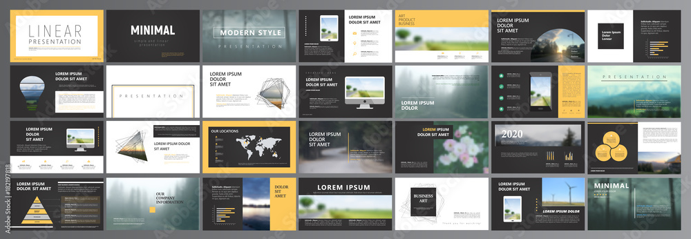 Original Presentation templates. Easy Use in creative flyer and leaflet ...