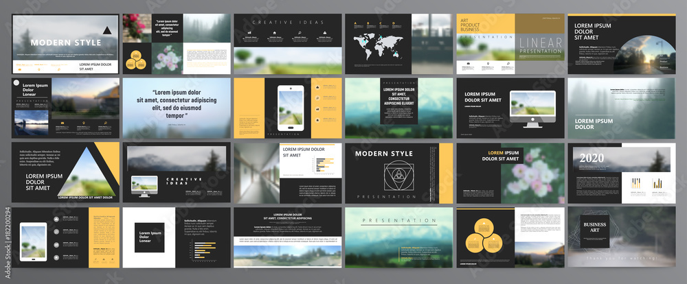 Original Presentation templates. Easy Use in creative flyer and leaflet ...