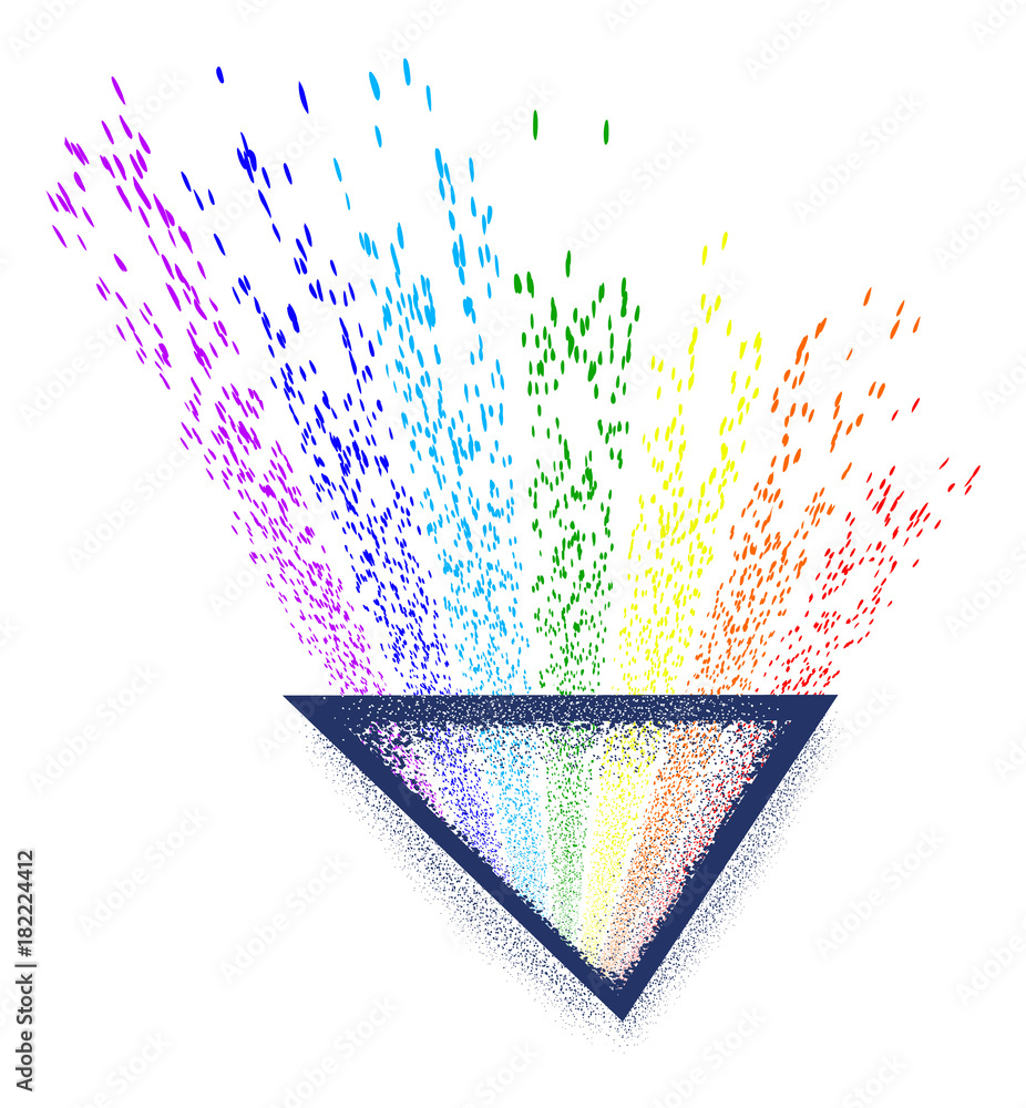 Light passing through a triangular prism tattoo. Dispersion. Triangle ...
