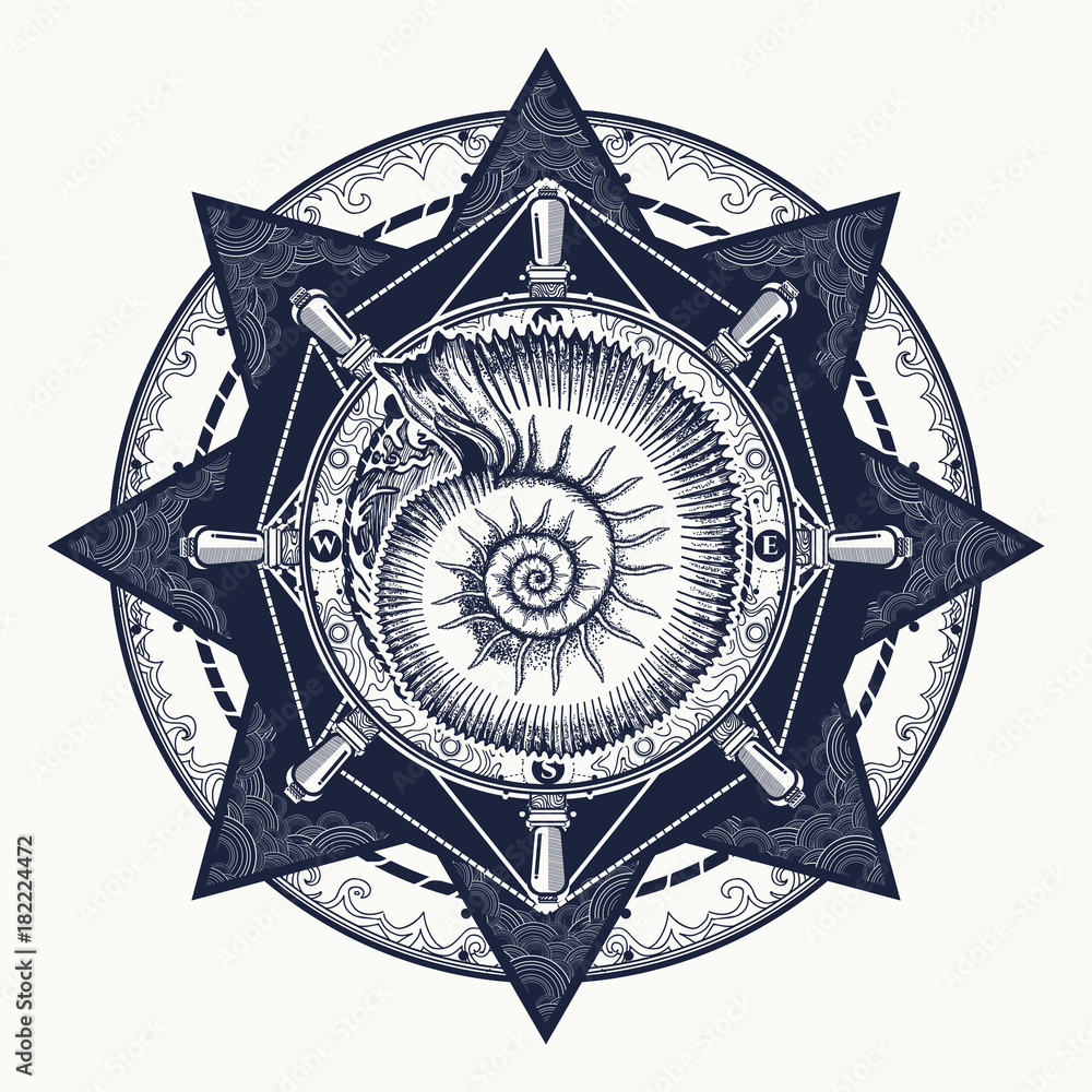 Symbol of a storm and calm, silence and noise. Alchemy, medieval ...