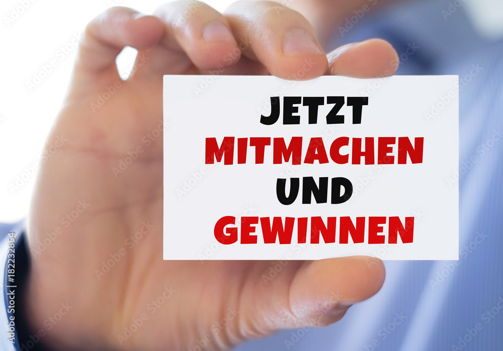 Jetzt mitmachen und gewinnen Stock-Foto | Adobe Stock