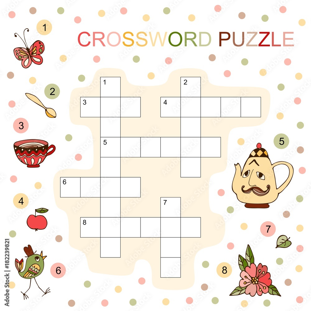 Crossword puzzle for kids. Educational game for preschool children ...