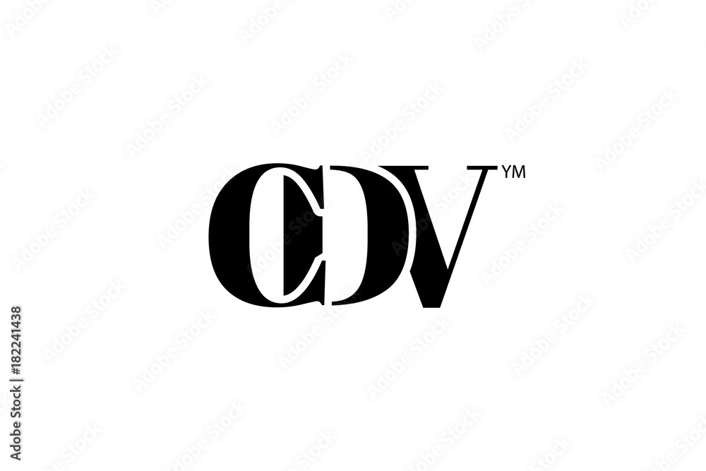 CDV Logo Branding Letter. Vector graphic design. Useful as app icon ...