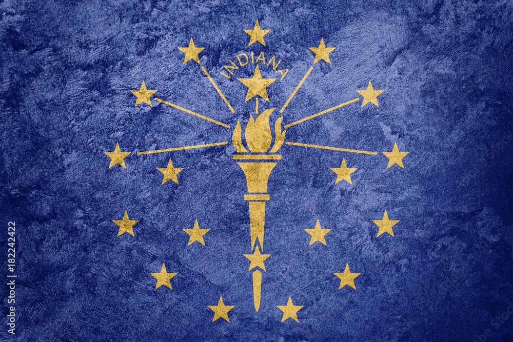 Grunge Indiana state flag. Indiana flag background grunge texture ...
