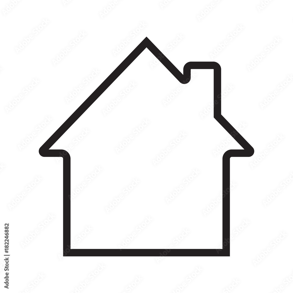 House, cottage, home linear icon Stock Vector | Adobe Stock