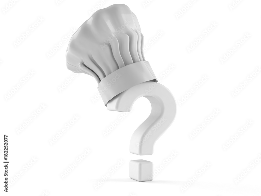Question mark with cooking hat Stock Illustration | Adobe Stock