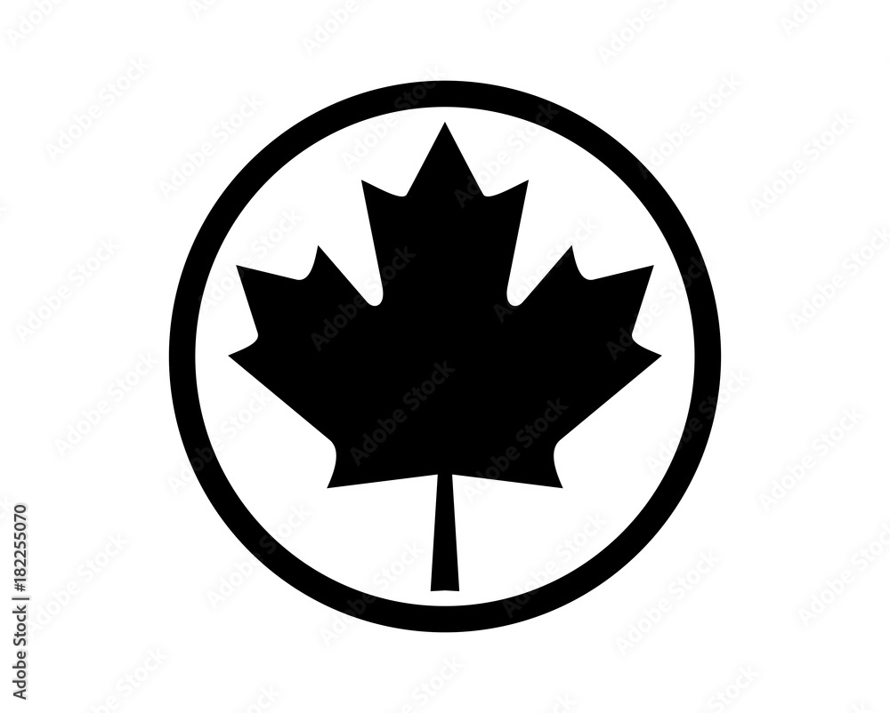 Black Maple Leaf Logo