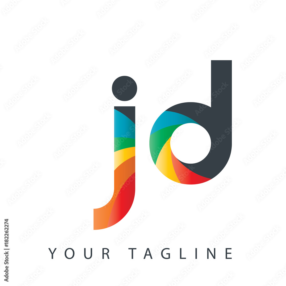 Initial Letter JD Design Logo Stock Vector | Adobe Stock