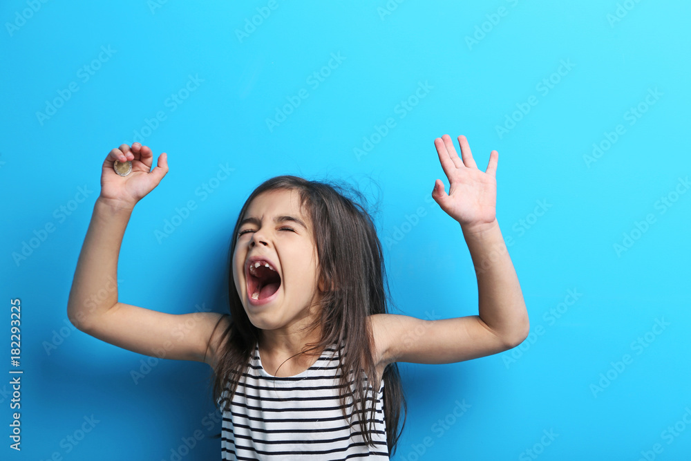 Pretty Little Girl Shouting