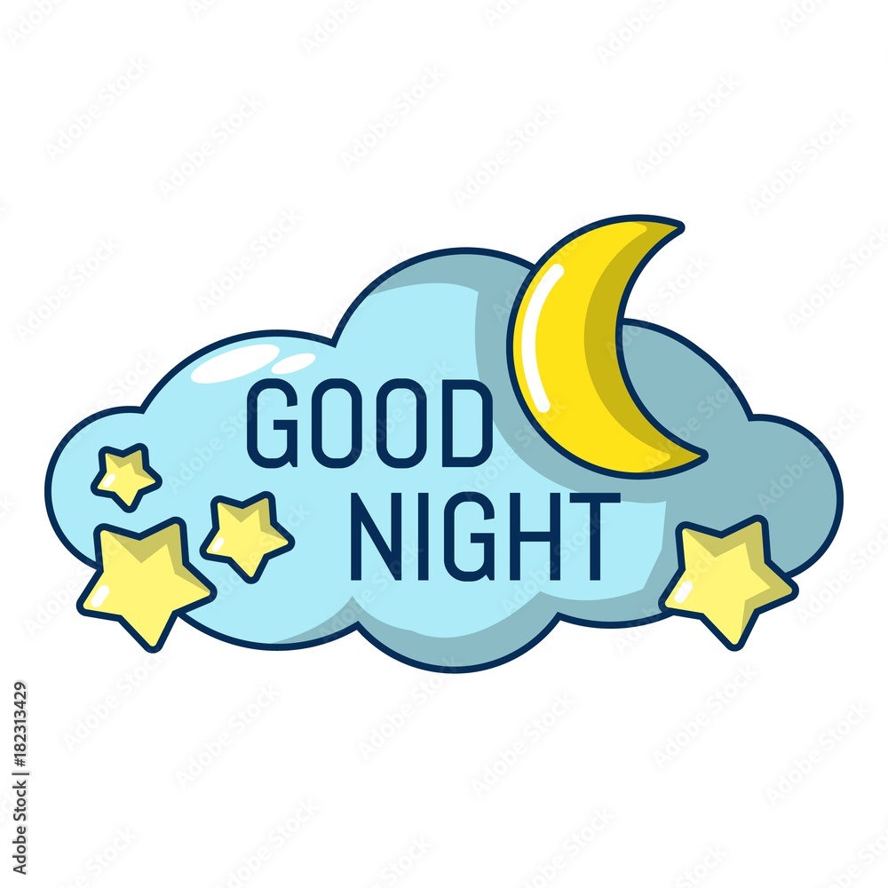 Sleep icon, cartoon style Stock Vector | Adobe Stock