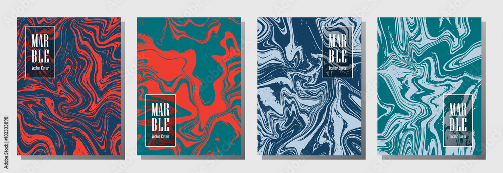 Minimalist journal layouts set. Graphic design for binder template ...