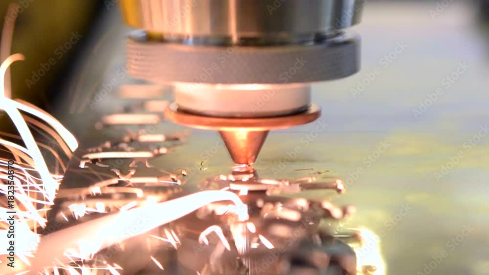 Vidéo Stock Fiber laser machines for metal cutting close-up. A laser ...