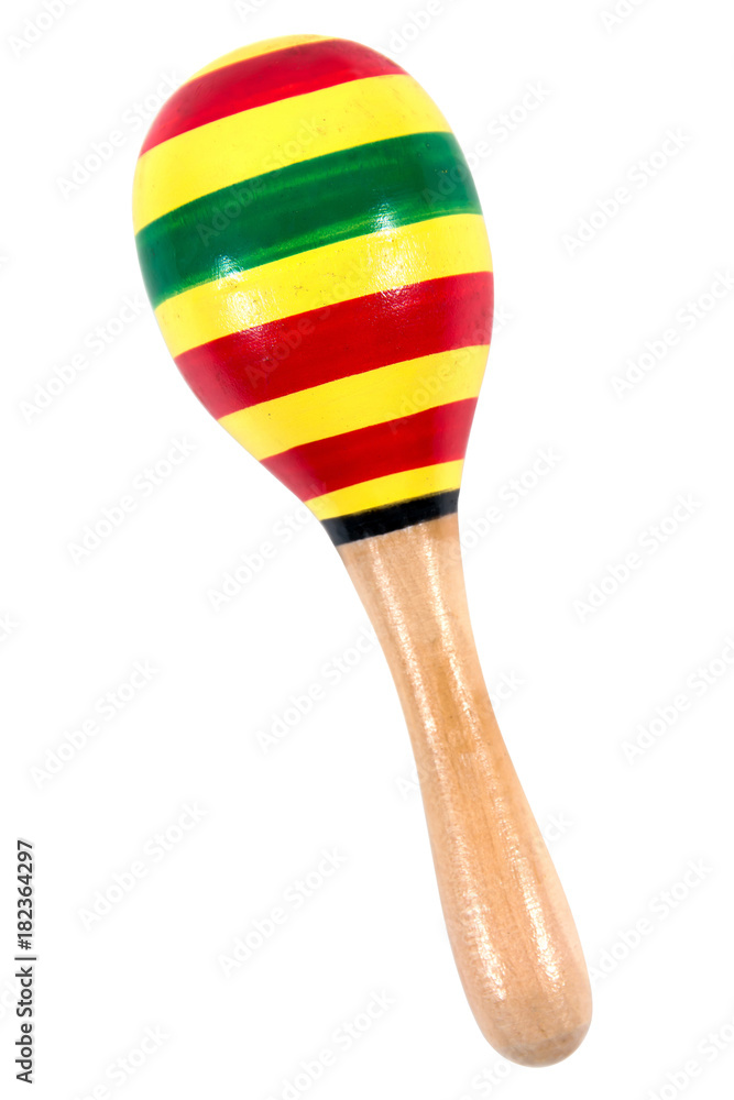 Maraca isolated on white background Stock Photo | Adobe Stock