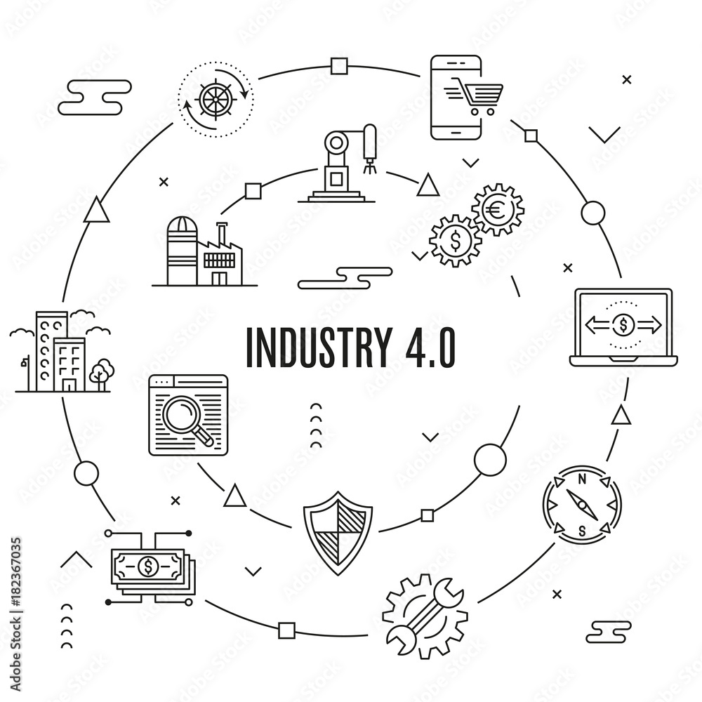 Industry 4.0 Concept Stock Vector | Adobe Stock