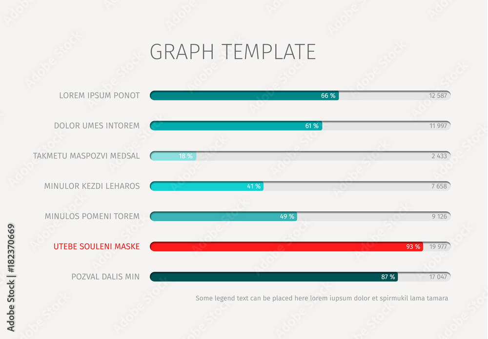 Vector column horizontal graph template Stock Vector | Adobe Stock