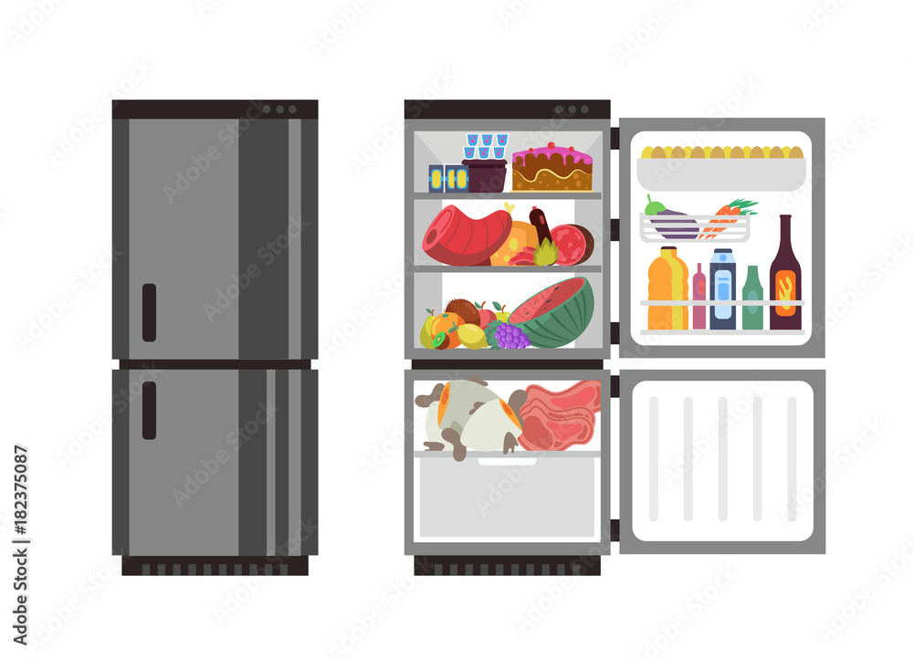 Open Fridge Clip Art