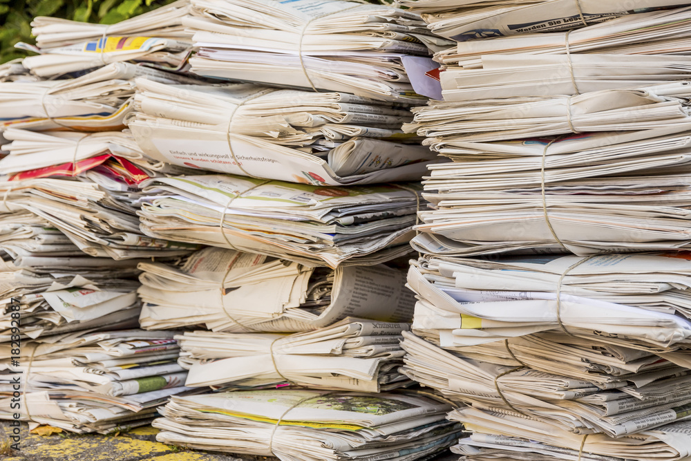 stack of old paper. old newspapers Stock Photo | Adobe Stock