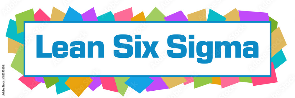 Lean Six Sigma Colorful Random Shapes Horizontal Stock-Illustration ...