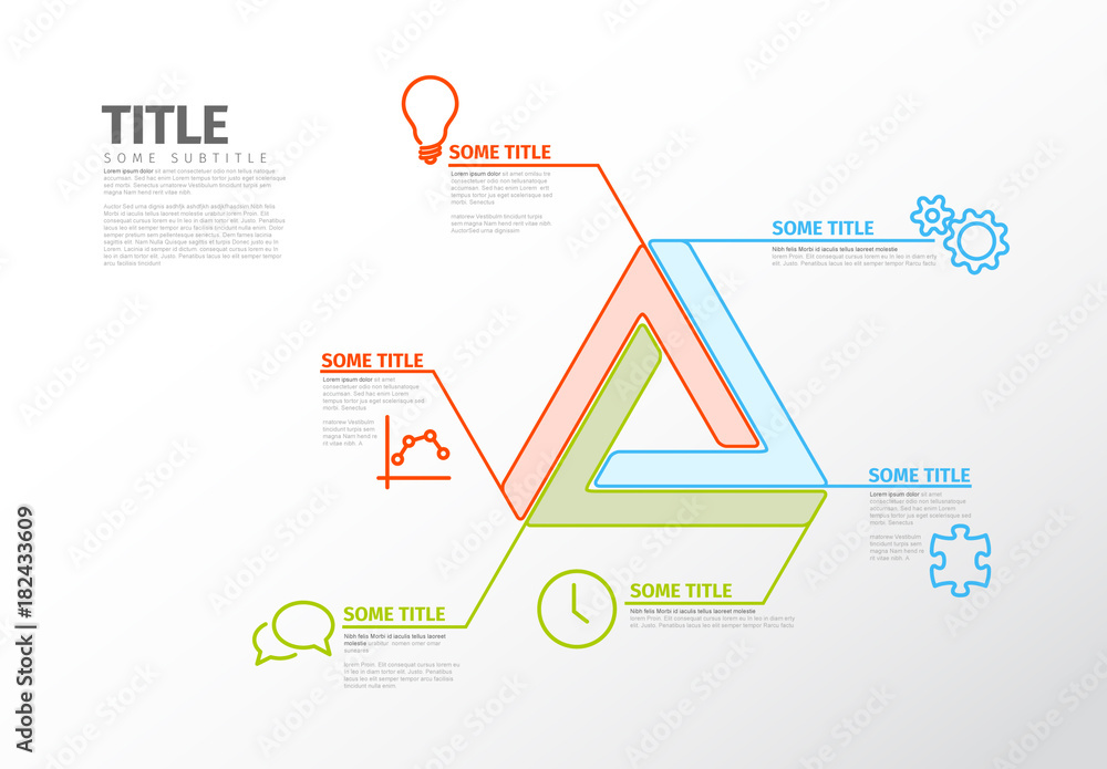 Interconnected Angles Infographic Layout Stock Template | Adobe Stock