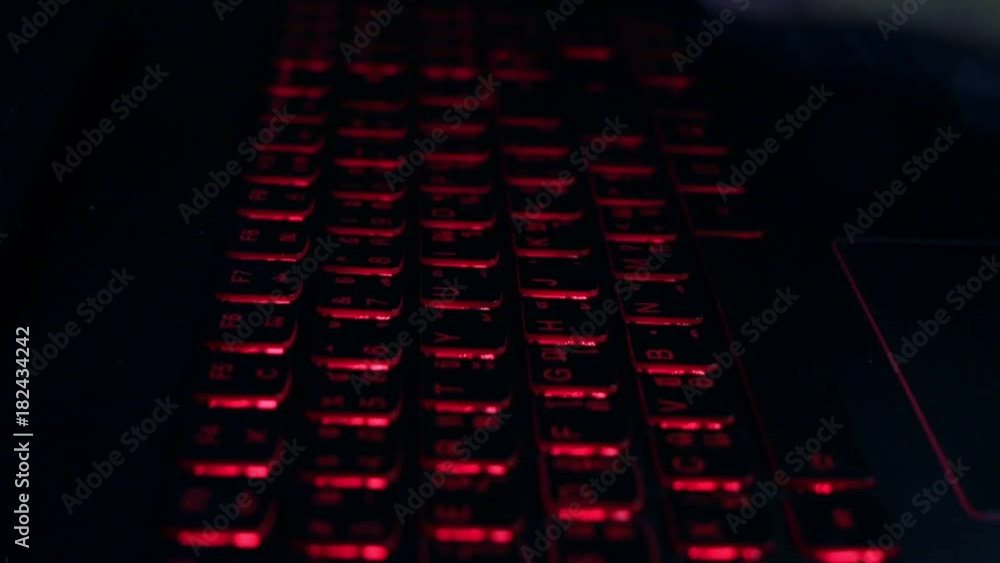 The hacker turns off typing on the keyboard, hackers are entering the ...