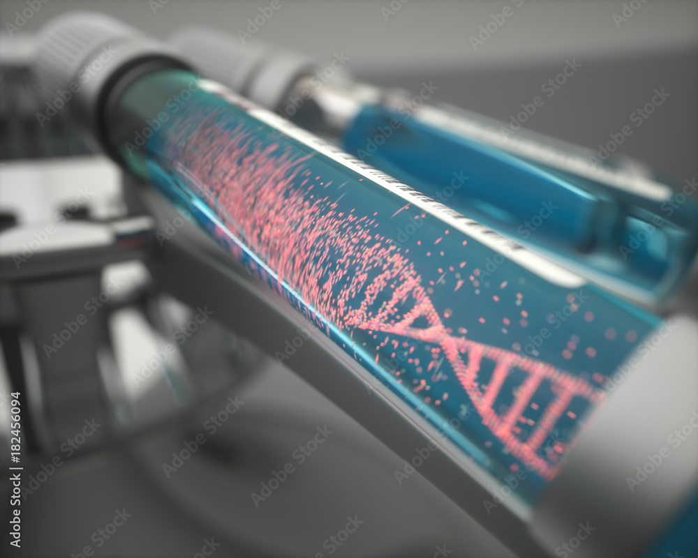 DNA Molecule Structure. Colorful DNA molecule. Concept image of a ...
