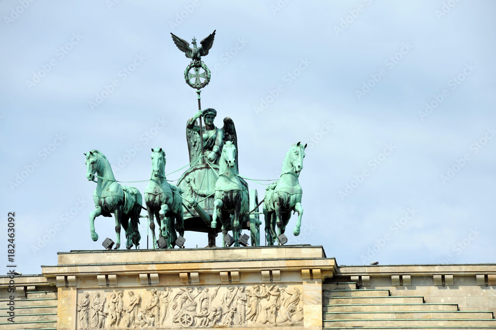 Quadriga, Brandenburger Tor, Berlin, Pferde, Siegesgöttin, Victoria ...