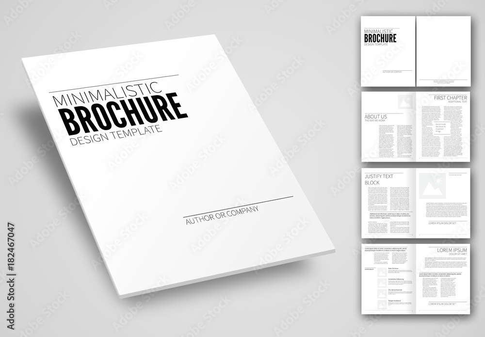 Minimalistic Brochure Layout Stock Template | Adobe Stock