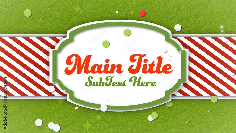 Ornate Red, Green, and White Title Stock Template | Adobe Stock