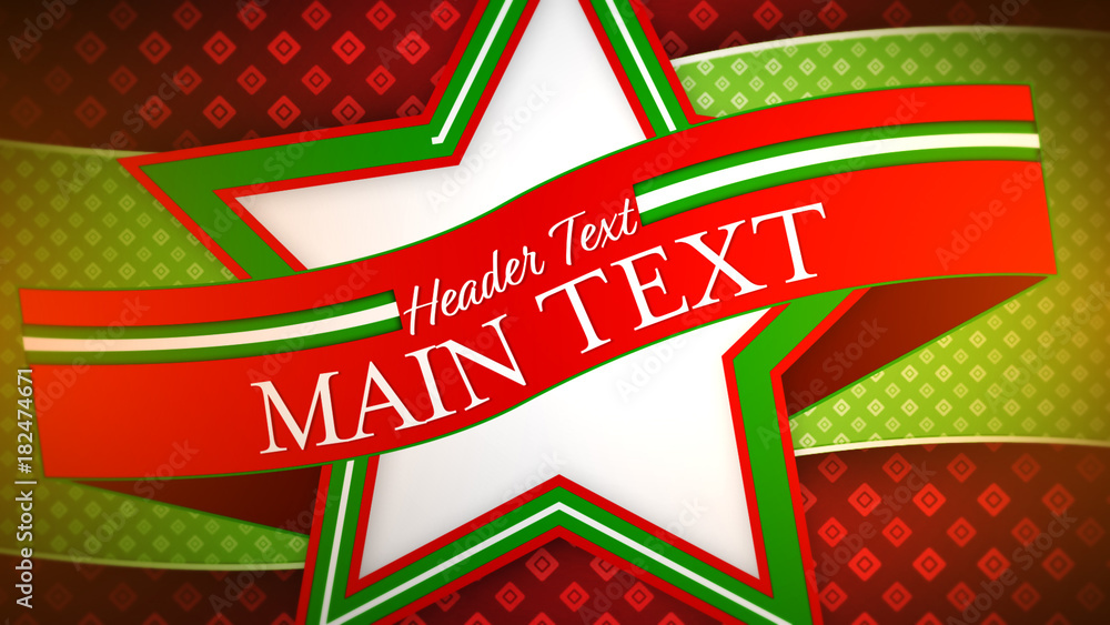 Diamond Patterned Background with Concentric Star Title Stock Template ...