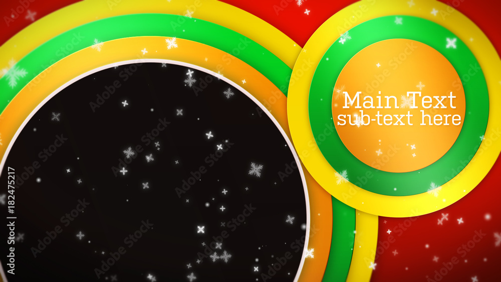 Concentric Circles with Holiday Elements Overlay Stock Template | Adobe ...