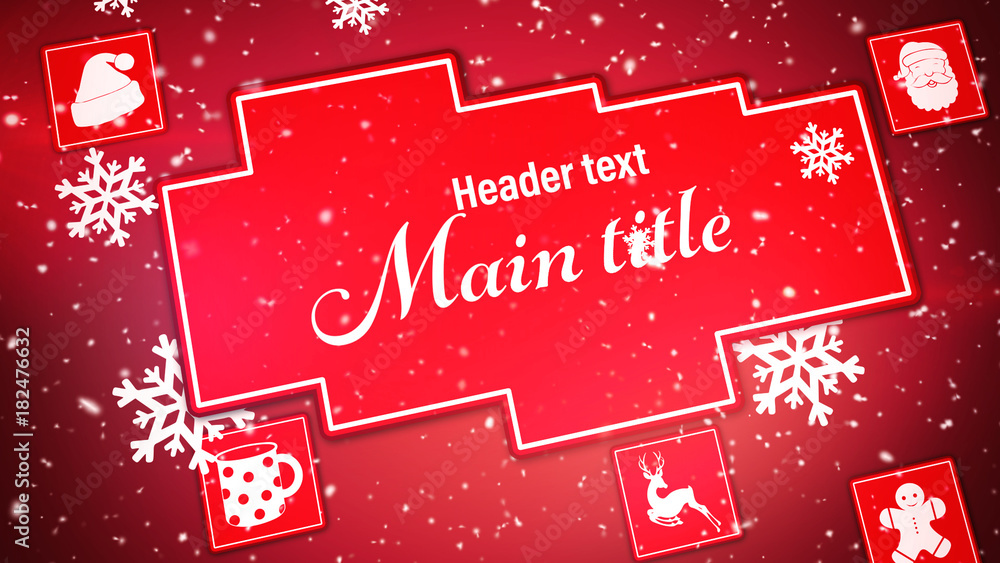 Square Reveal with Snow Title Stock Template | Adobe Stock