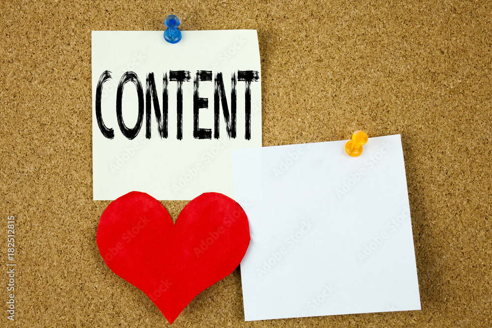 Conceptual hand writing text caption inspiration showing Content ...
