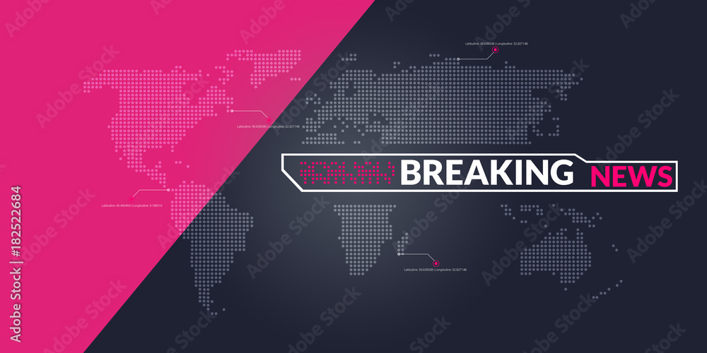 Graphical Digital World News background, Earth Globe Inside Big Flat TV ...