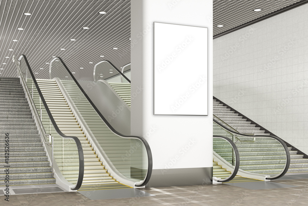 Blank advertising poster mockup Stock Illustration | Adobe Stock