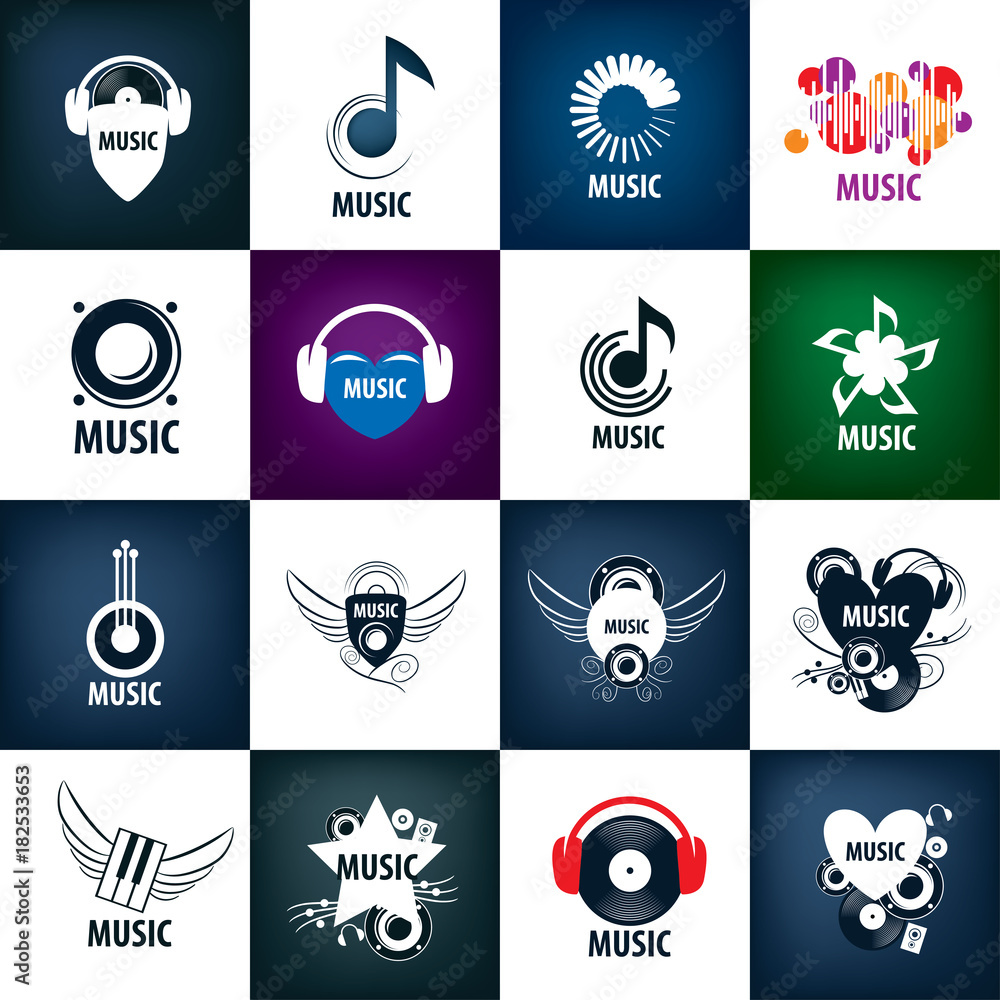 vector logo music Stock Vector | Adobe Stock
