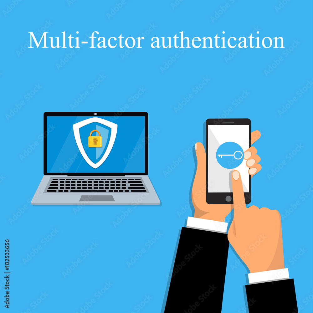 Multi-factor authentication design. Stock Vector | Adobe Stock