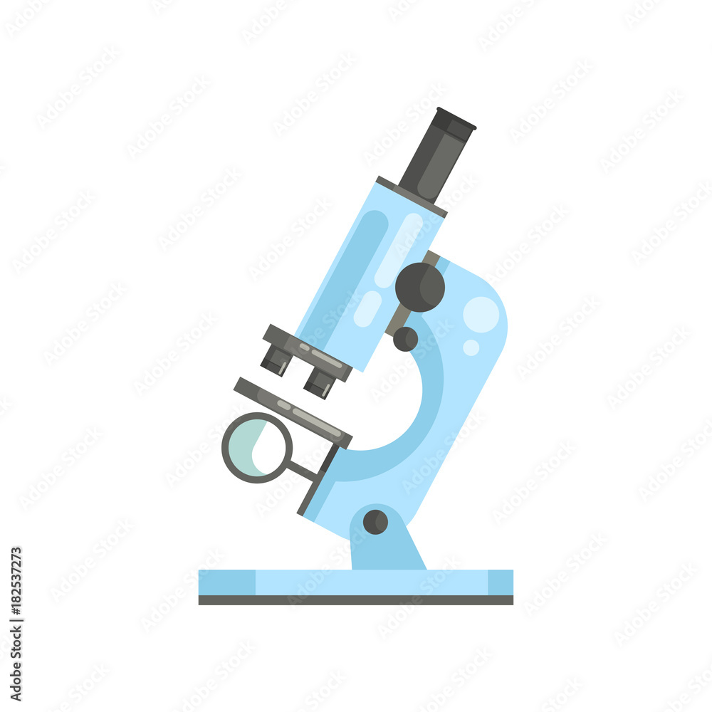 Flat vector of optical laboratory microscope in flat style ...