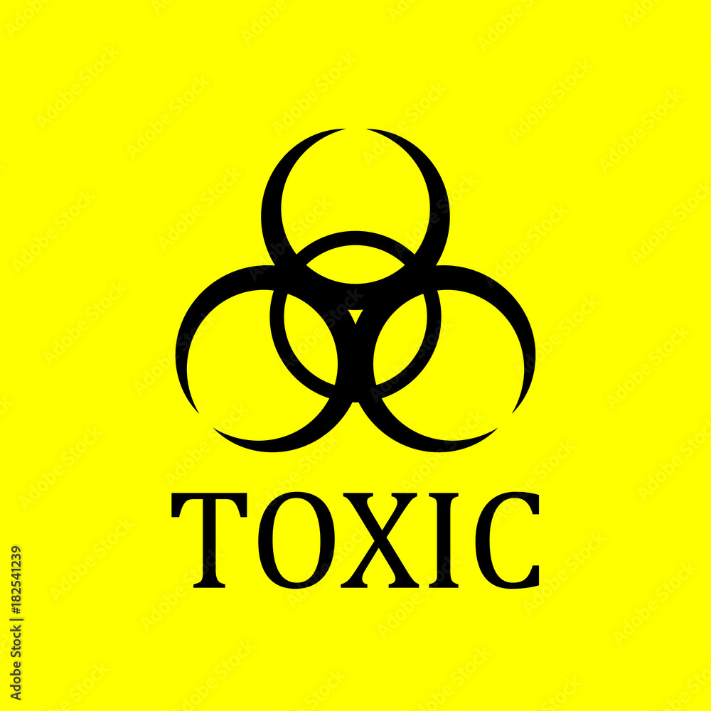 Toxic icon. Signage, icon biological_danger, hospital and chemical ...