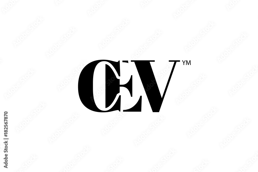 CEV Logo Branding Letter. Vector graphic design. Useful as app icon ...