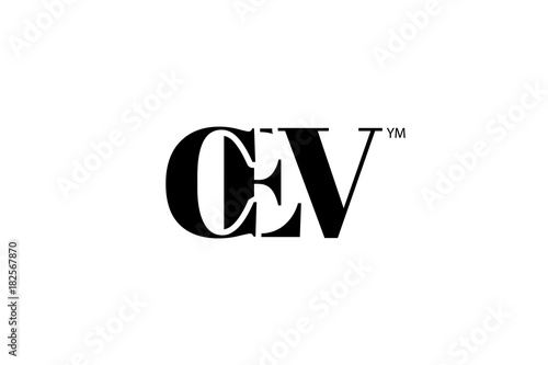 CEV Logo Branding Letter. Vector graphic design. Useful as app icon ...