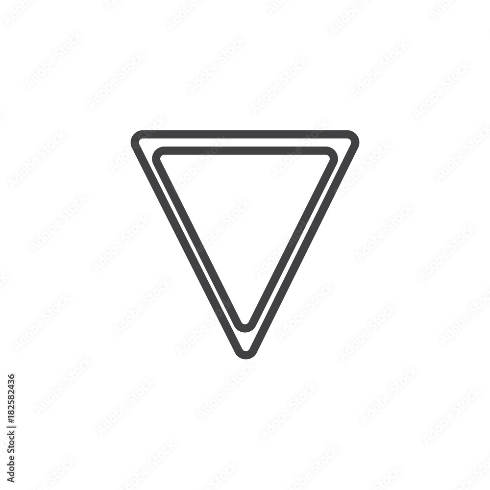 Triangle Outline Symbol