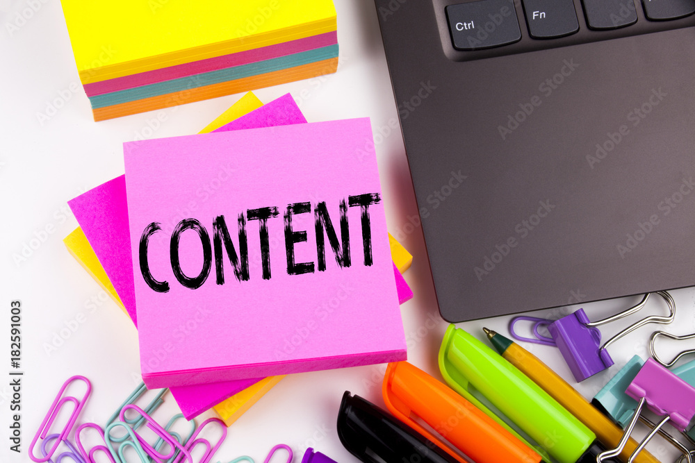 Writing text showing Content made in the office with surroundings such ...