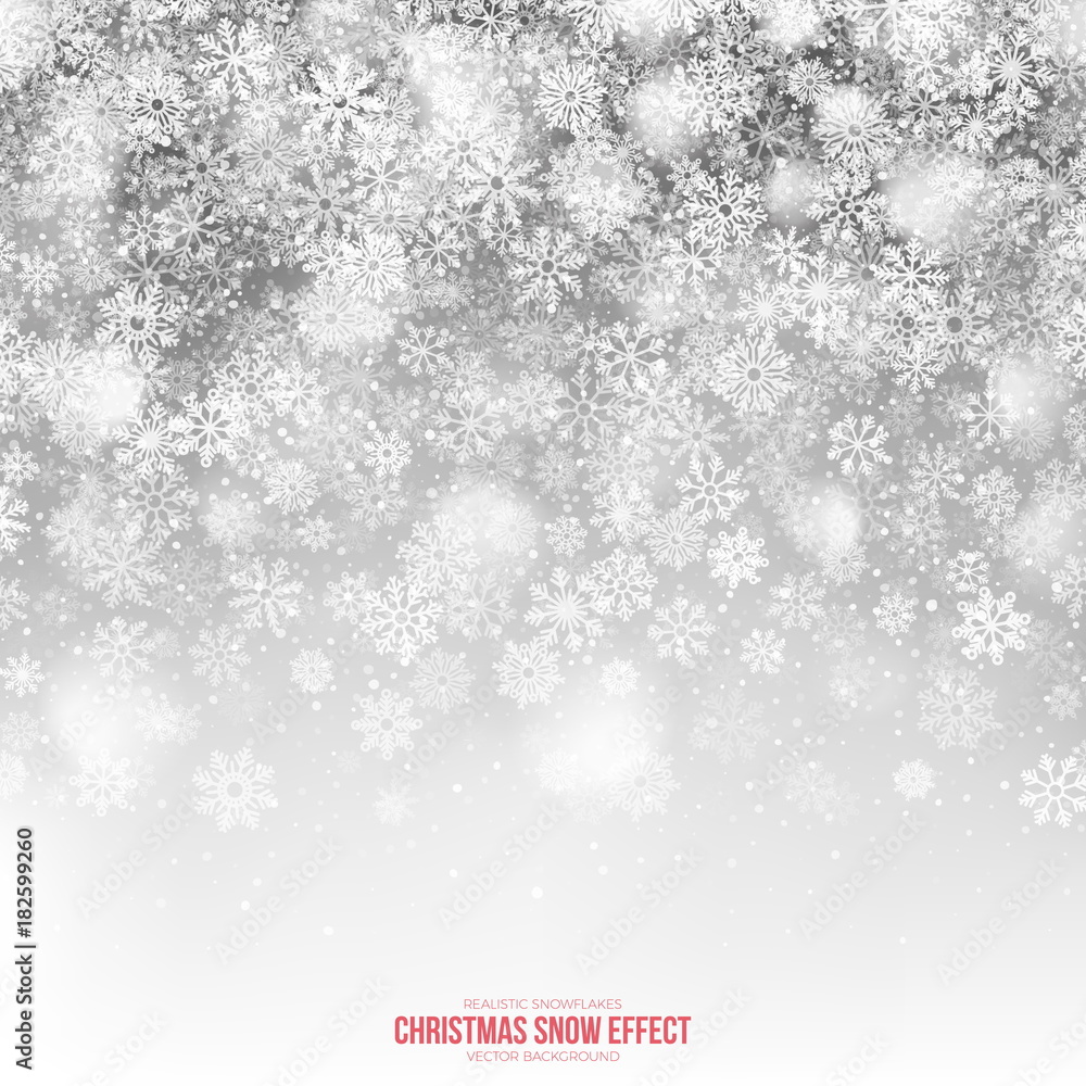Real Snowflakes Falling Background
