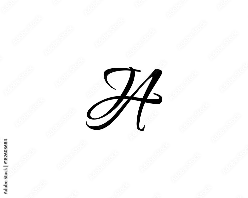 J A Letter Logo Icon 3 Stock Vector | Adobe Stock