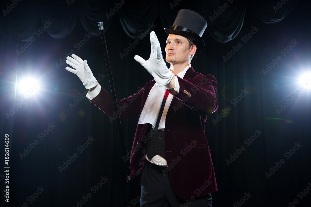 Magician with fly ball, Juggler man, Funny person, Black magic ...