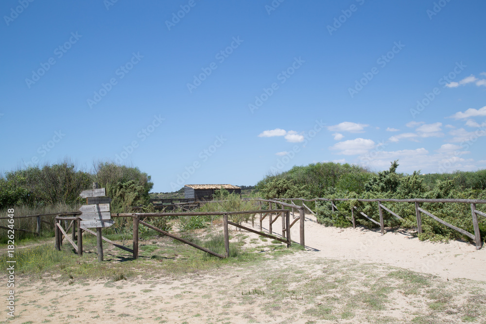 Hiking trail, observation hut in the Nature Reserve Oasi Faunistica di ...